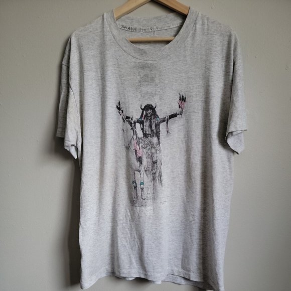 Source Unknown | Shirts | Vintage D Stewart Moore Native American Gray ...